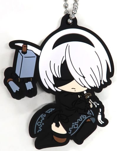 2B & Pod 042 NieR:Automata Ver1.1a Rubber Mascot Keychain