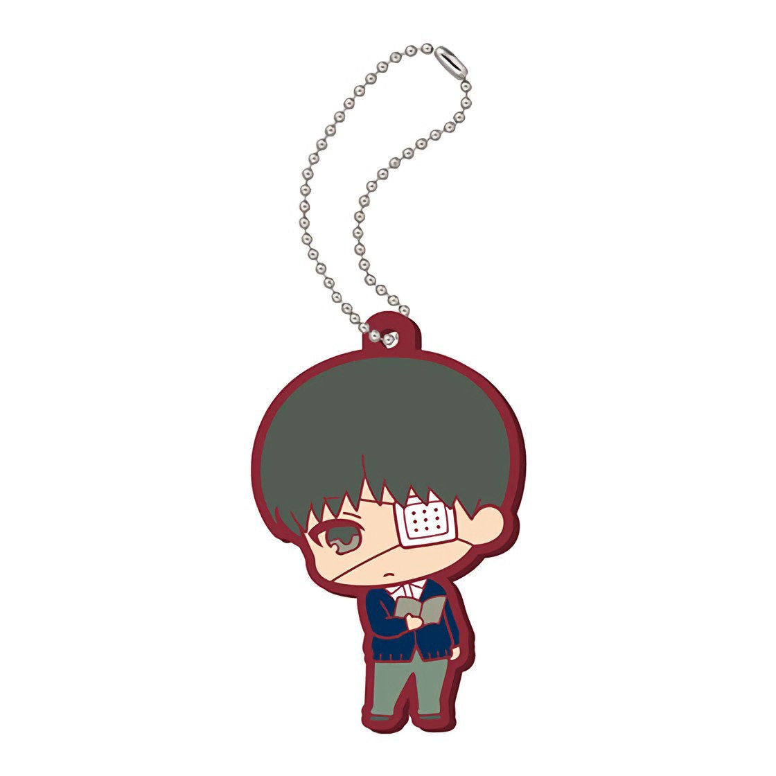 Ken Kaneki Tokyo Ghoul Rubber Strap Keychain